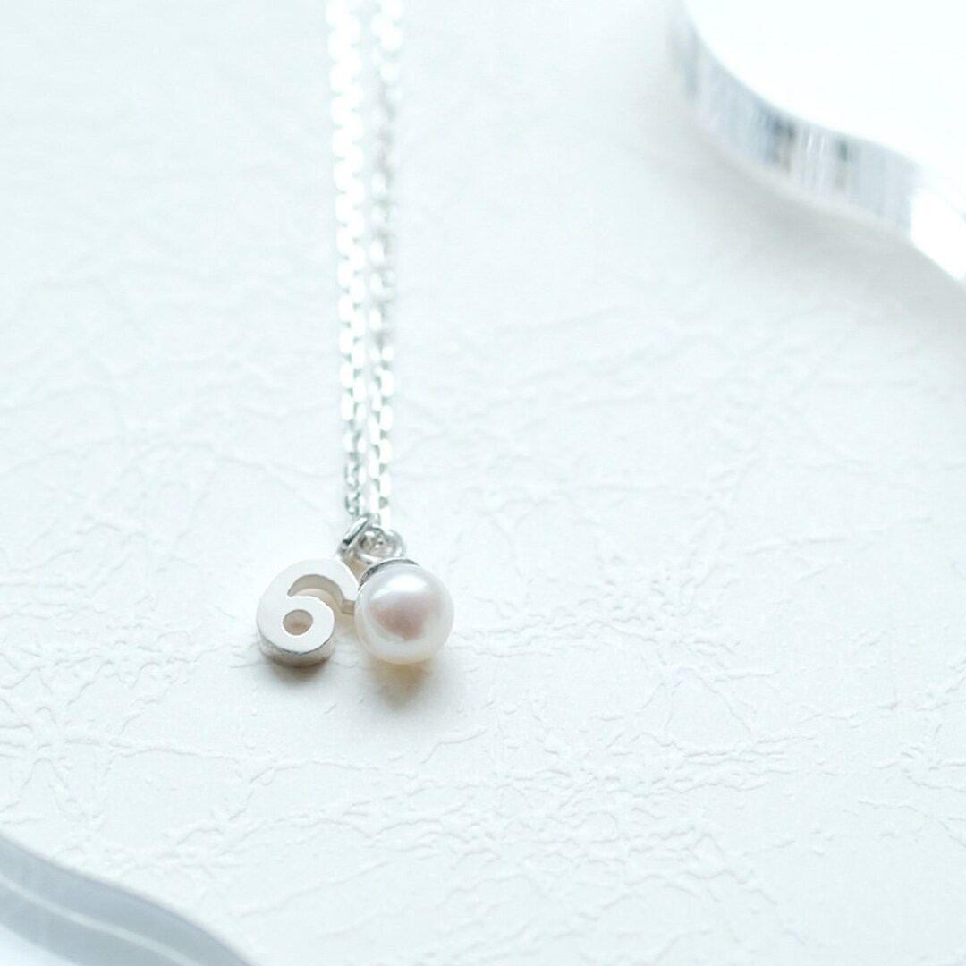 Number 5 Necklace Emerald Necklace 925 Sterling Silver Dainty Necklace ...