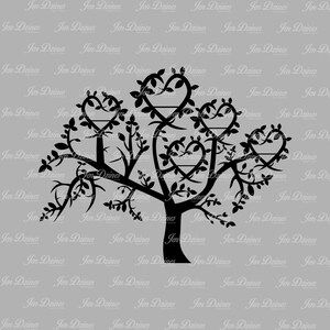 Family Tree 5 Names SVG DXF EPS Cutting File - Etsy UK