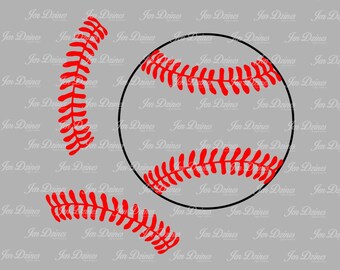 Distressed Baseball Stitches SVG DXF EPS Cutting File | Etsy