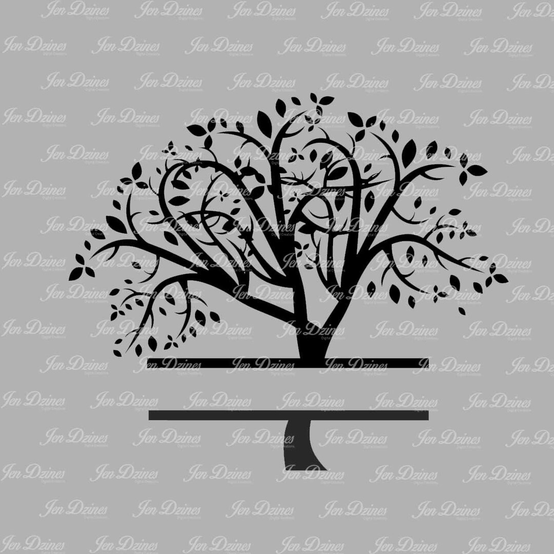 Split Family Tree SVG DXF EPS Cutting File - Etsy