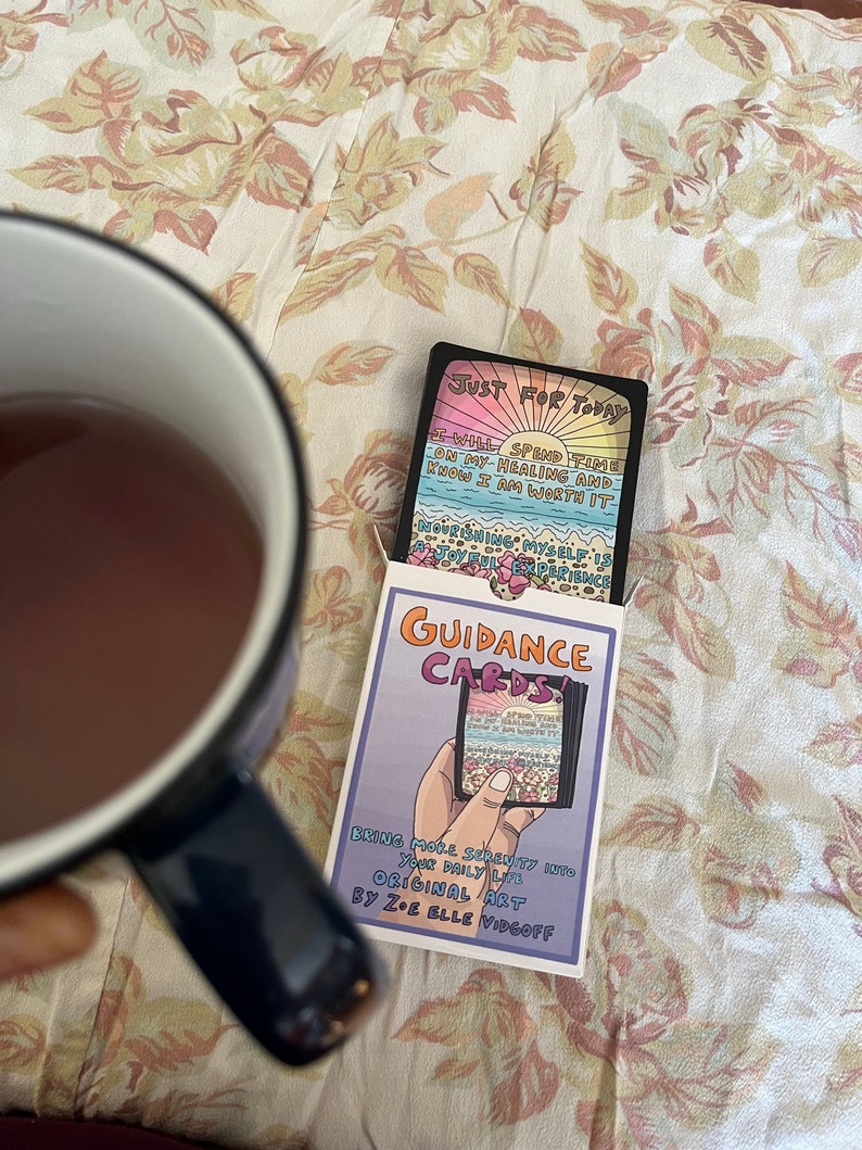 Full Size Affirmation Cards: Handmade Guidance Deck - Just for Today - Etsy