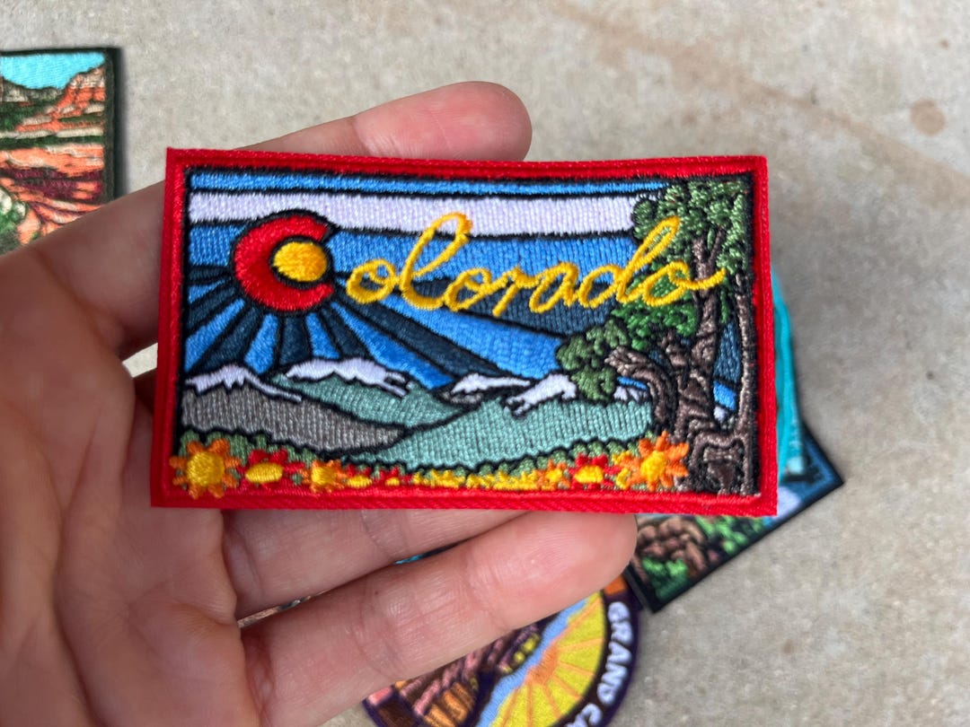 Colorado State Flag Mountain Scene Embroidered Iron on Patch - Etsy
