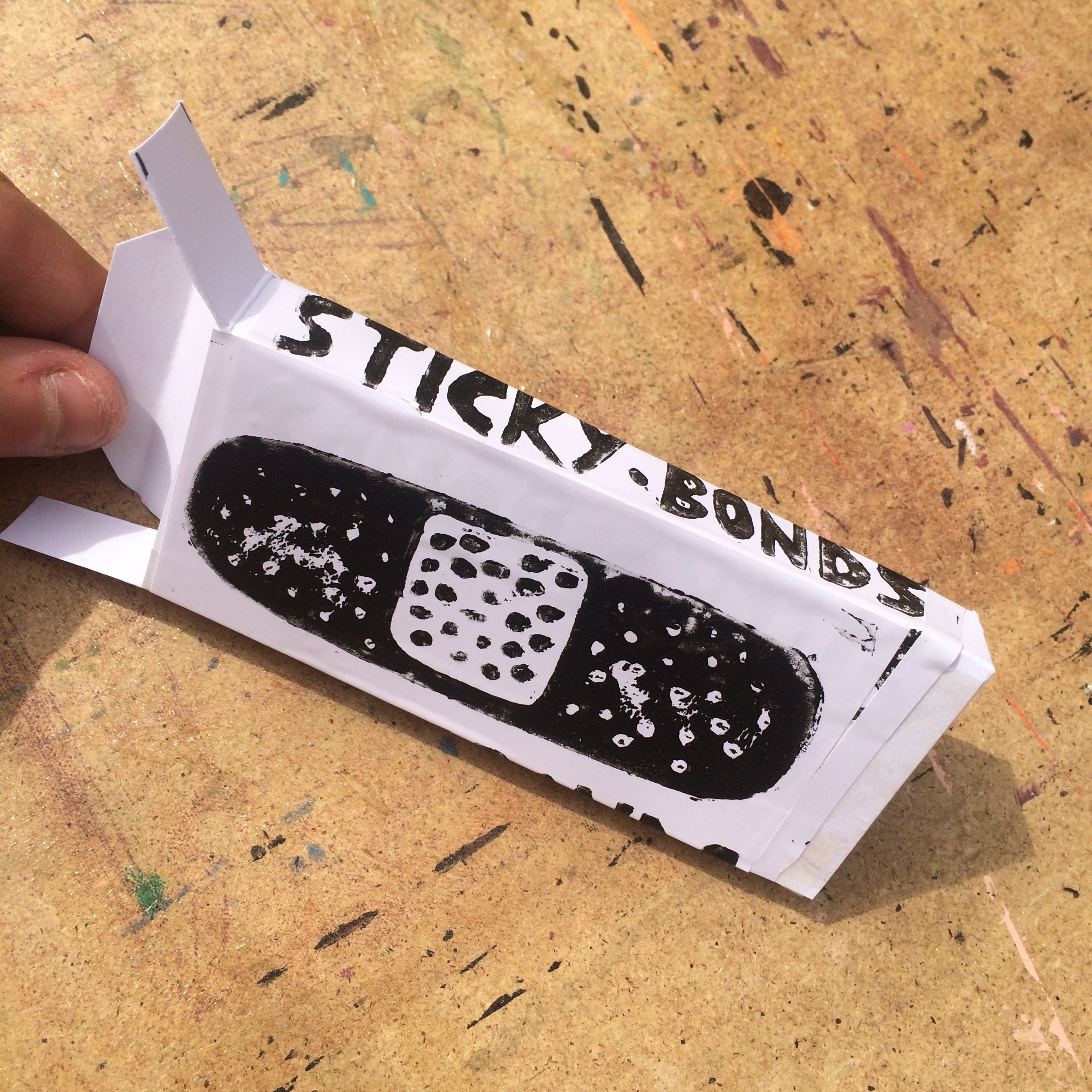 7 Band-aid Patchesdiy Iron-on Patchesset 7linocut Block | Etsy