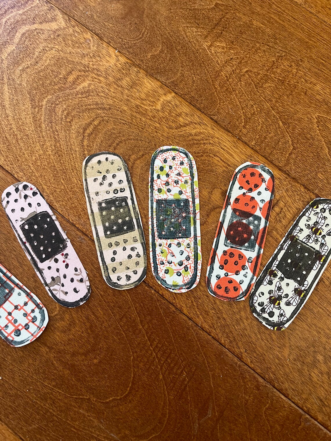 10 Band-aid Patchesdiy Iron-on Patchesset 1linocut Block - Etsy