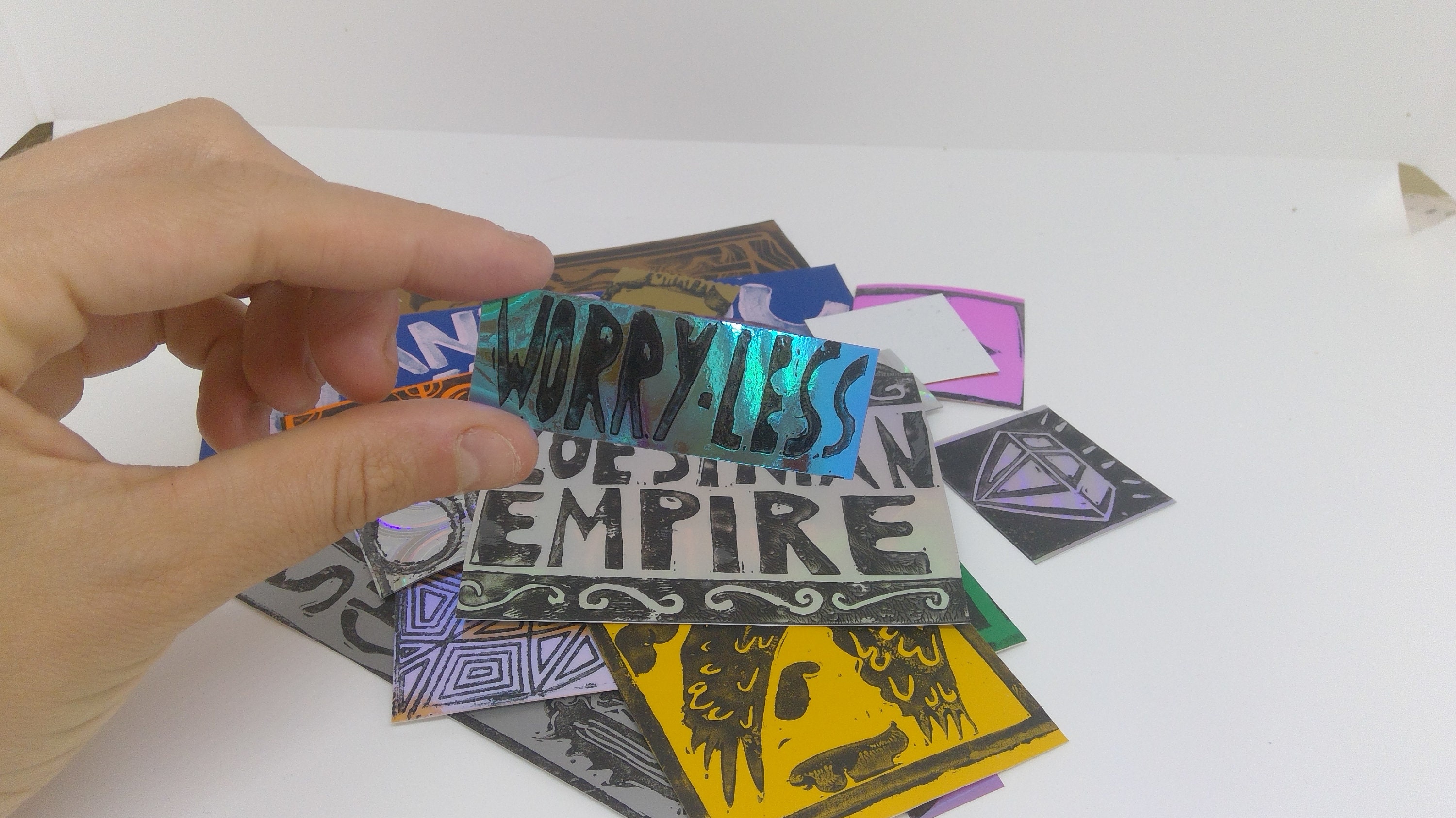 15 Holographic/matte SPIRITUAL SUPPORT Sticker Pack Linocut - Etsy