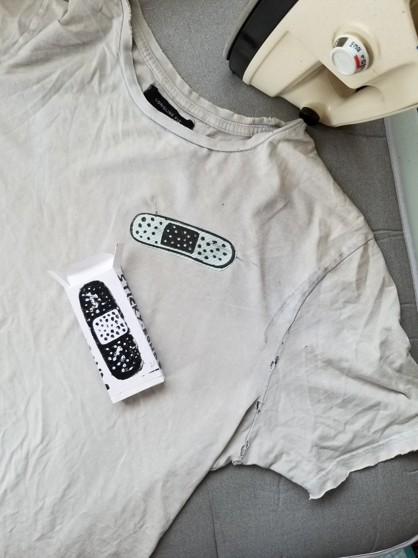 10 Band-aid Patchesdiy Iron-on Patchesset 1linocut Block - Etsy