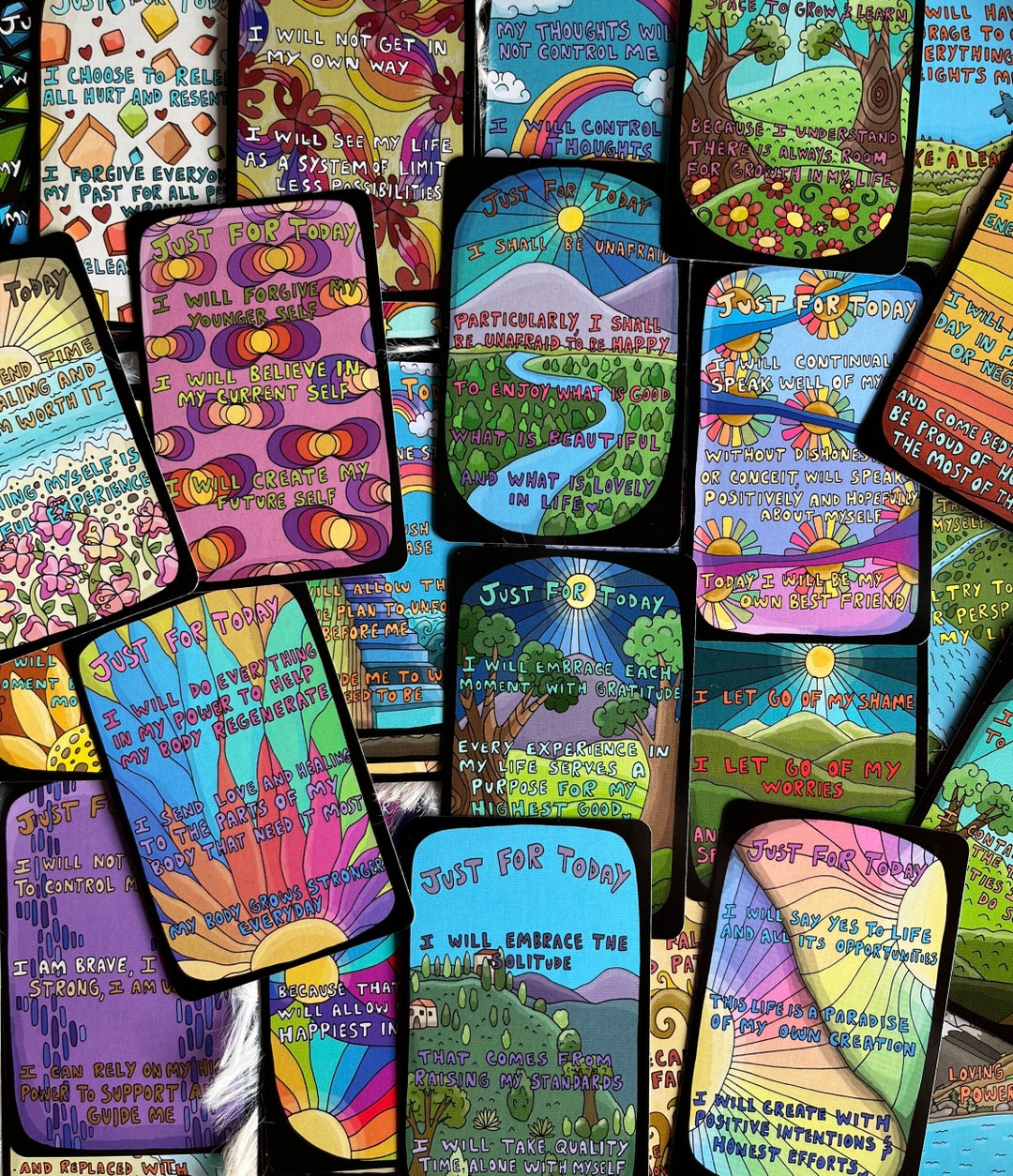 Pocket Affirmation Cards: Just for Today Guidance Deck - Etsy