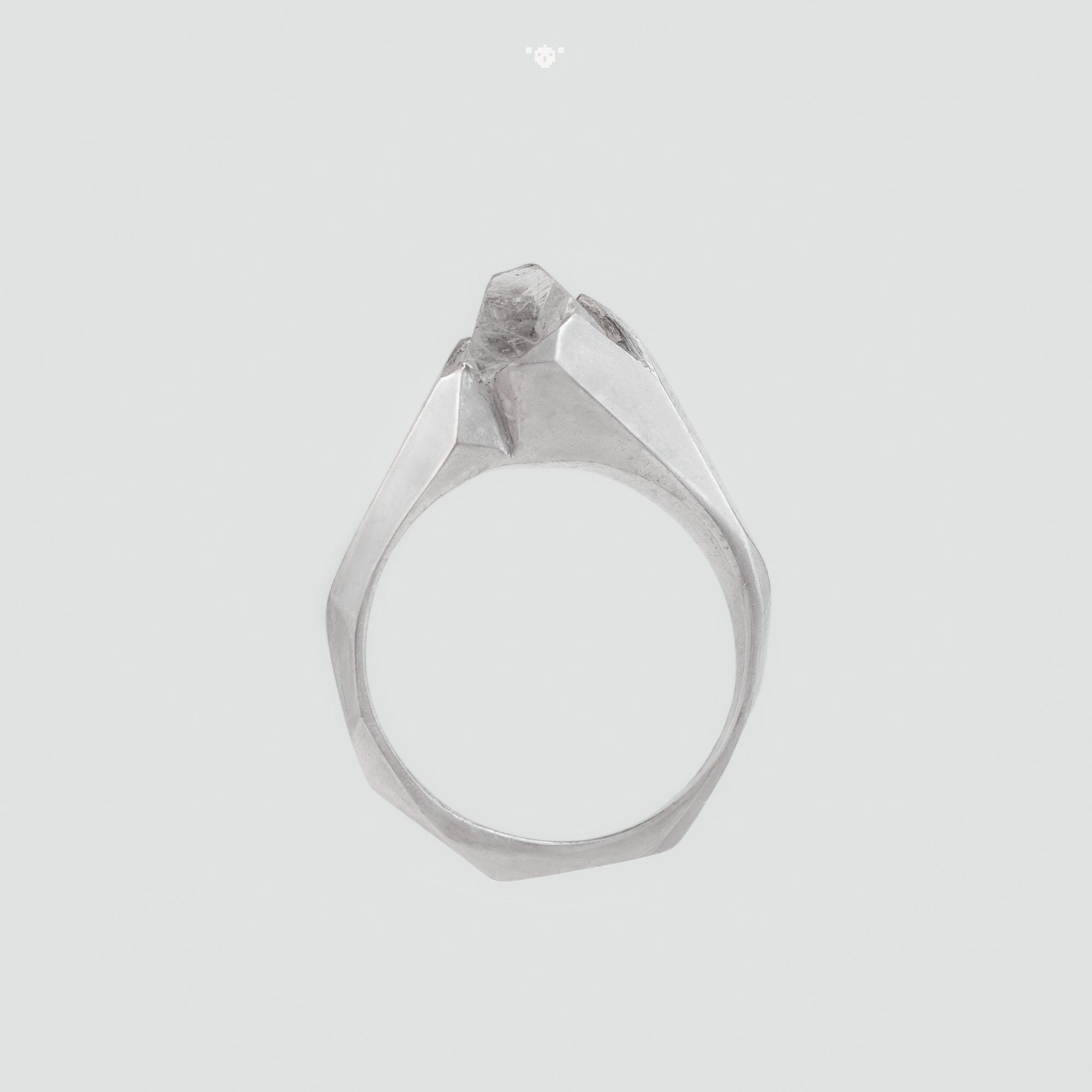 Ice Peak Ring in Sterling Silver With Quartz Crystal by H I | Etsy