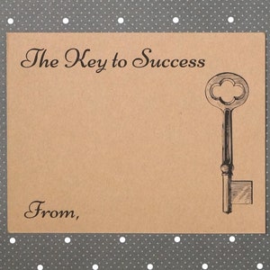 Key to Success - Graduation Advice Cards - Advice for the Graduate ...
