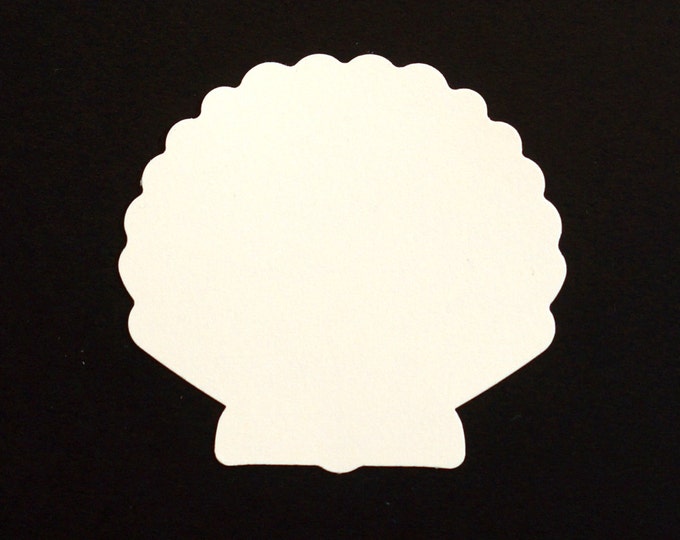 Die Cut Paper Shells - Sea Shell Shapes - Seashell Cutouts - Scallop ...