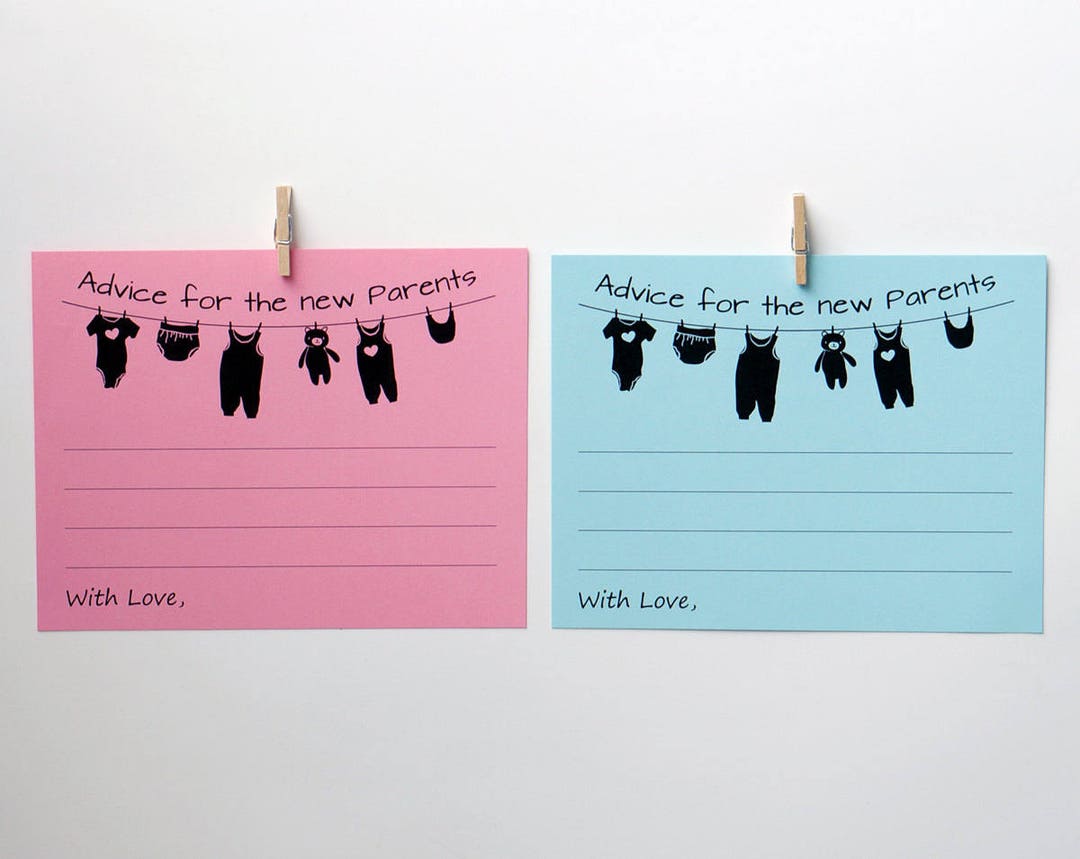 Baby Shower Games - Advice Cards - Parenting Advise - Advice Cards ...