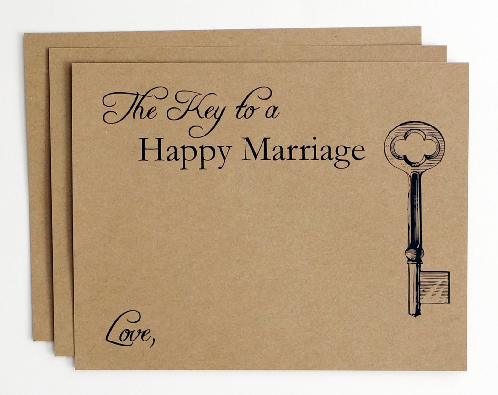 Marriage Advice Cards - the Key to a Happy Marriage - Rustic Kraft ...