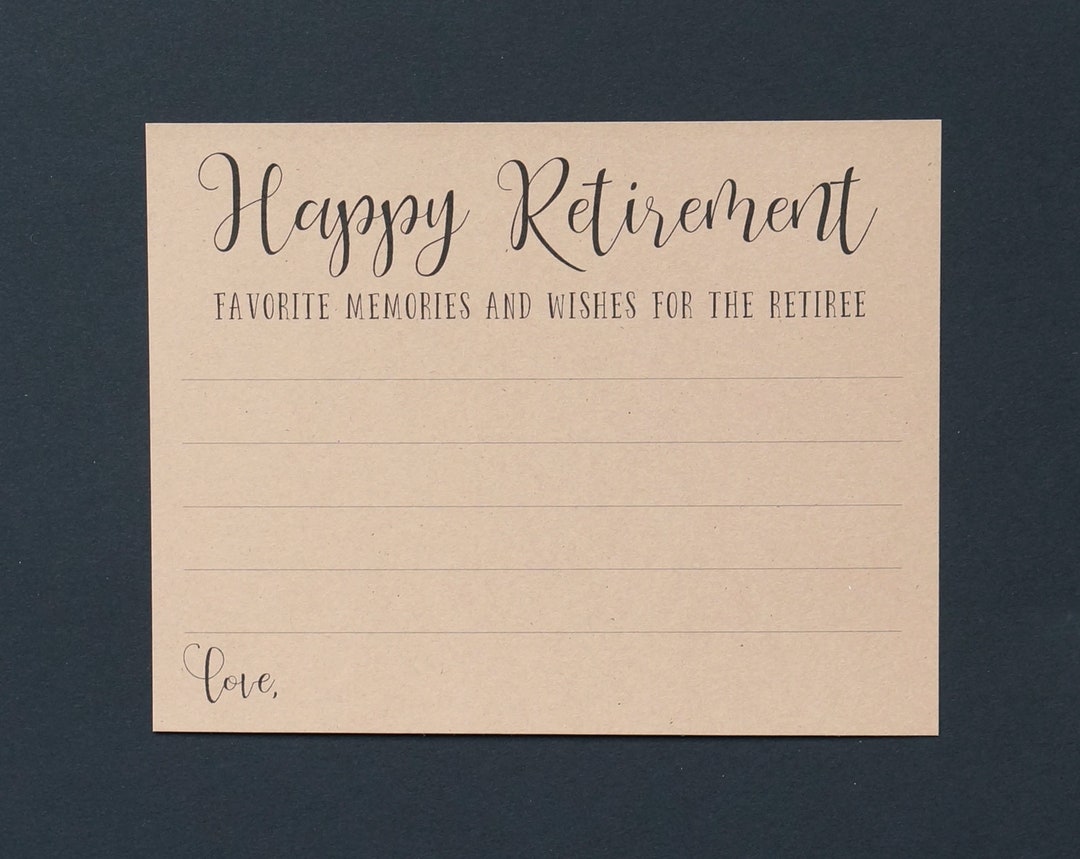 Retirement Wish Cards - Favorite Memories and Wishes for the Retiree ...
