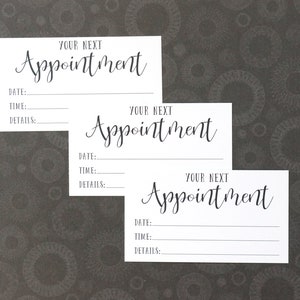 Appointment Reminder Cards - Schedule Next Appointment Card - Business ...