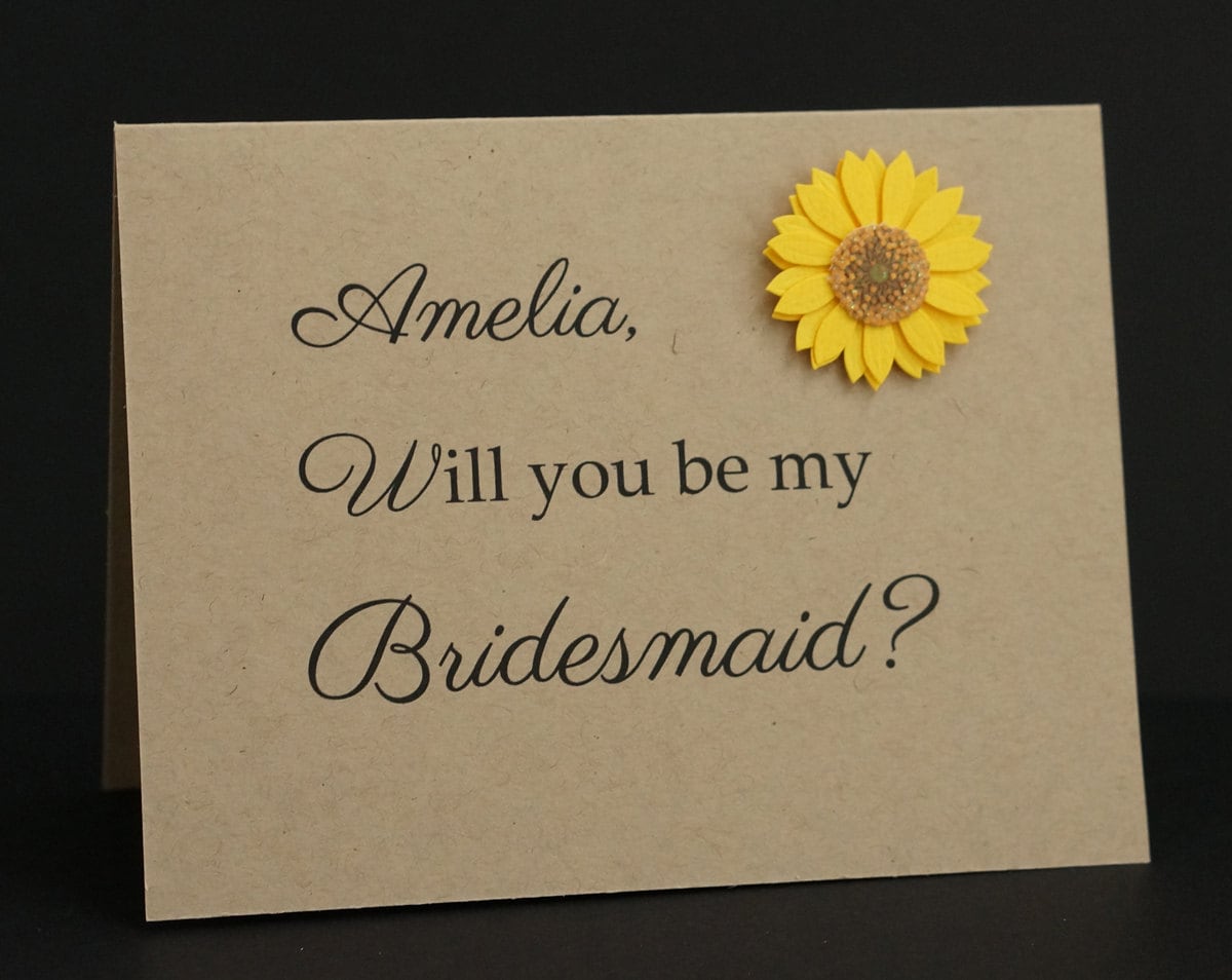 Will You Be My Bridesmaid Card Bridesmaid Proposal | Etsy