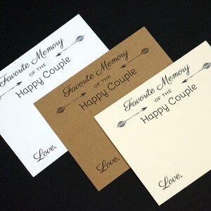 Favorite Memory of the Happy Couple Cards - Engagement Party - Paper ...