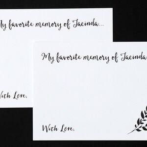 Celebration of Life - My Favorite Memory of Card - Personalized Name ...