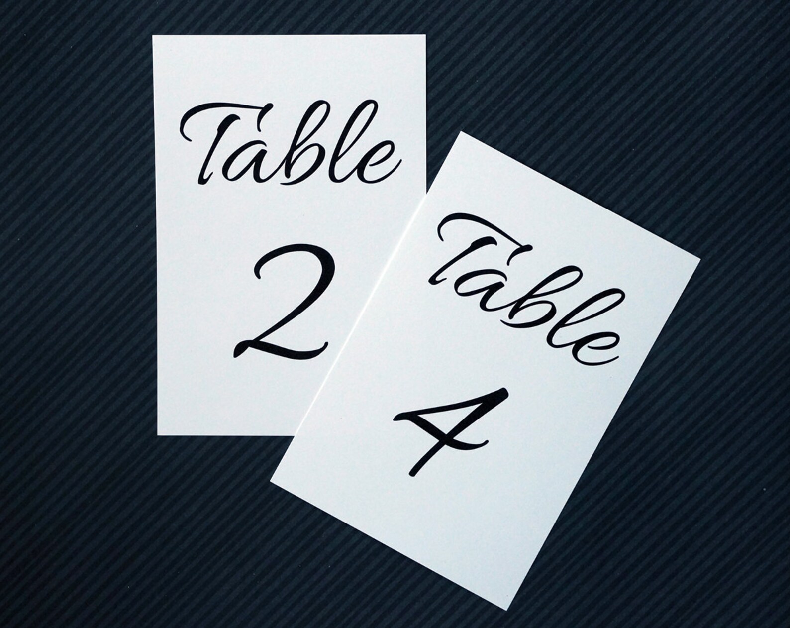 Wedding Table Numbers Modern Table Name Cards Flat Card | Etsy