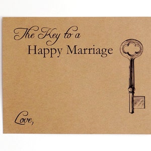 Marriage Advice Cards - the Key to a Happy Marriage - Rustic Kraft ...