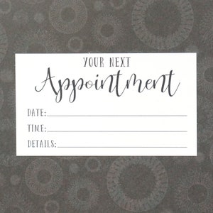 Appointment Reminder Cards - Schedule Next Appointment Card - Business ...