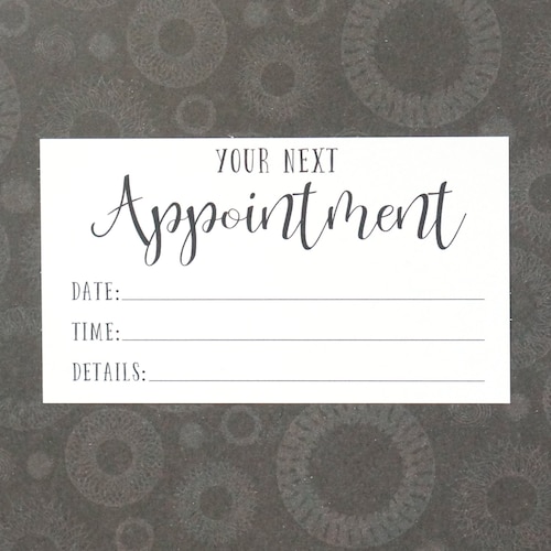 Appointment Reminder Cards Schedule Next Appointment Card - Etsy