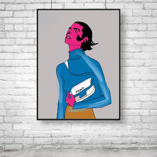 Pink Prada Wall Art - Etsy
