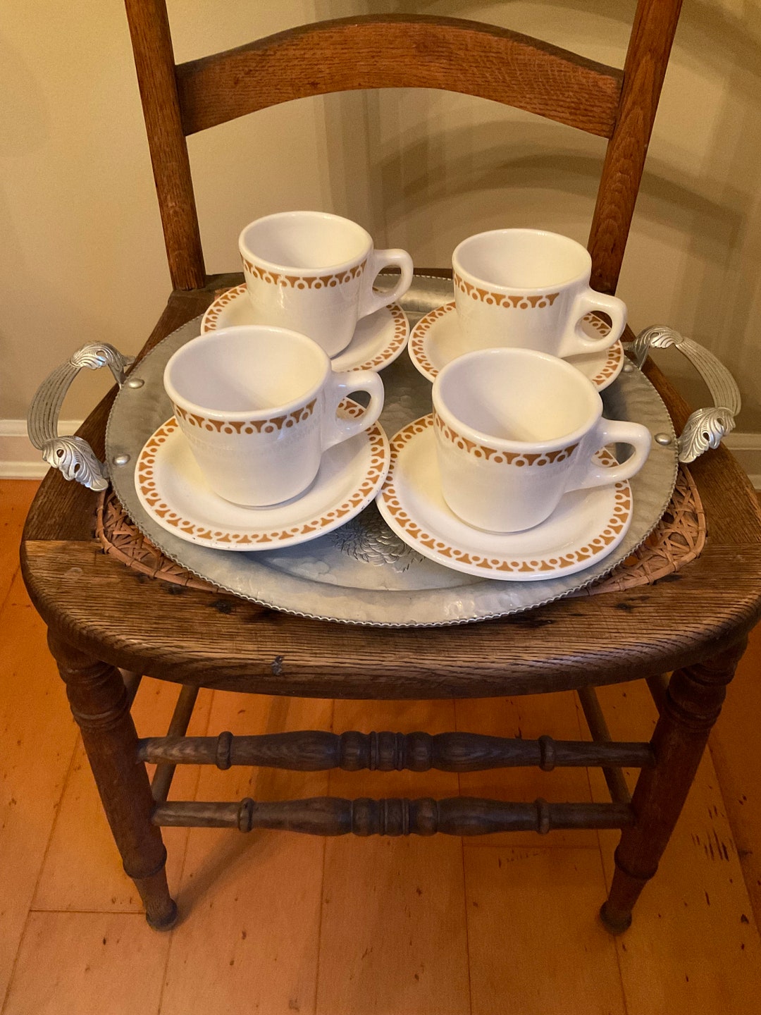 Vintage Buffalo China Restaurant Ware Cups and Saucers 4 Sets - Etsy