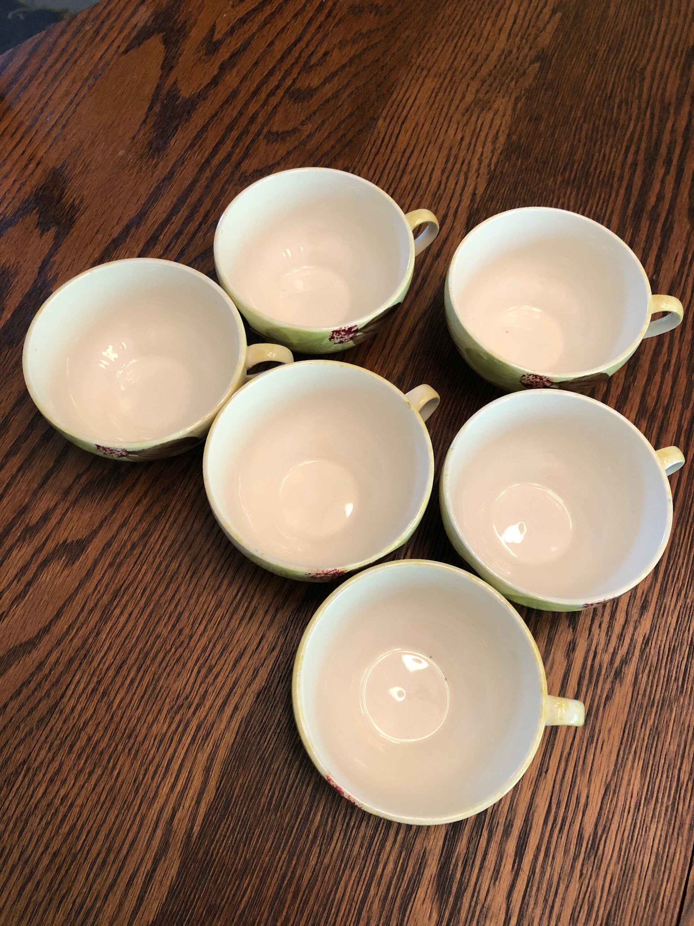 Vintage Blue Ridge Southern Potteries Cheerio Cups & Saucers Made in ...