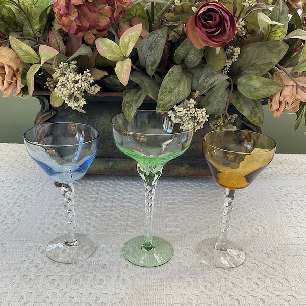 Colored Stemware - Etsy