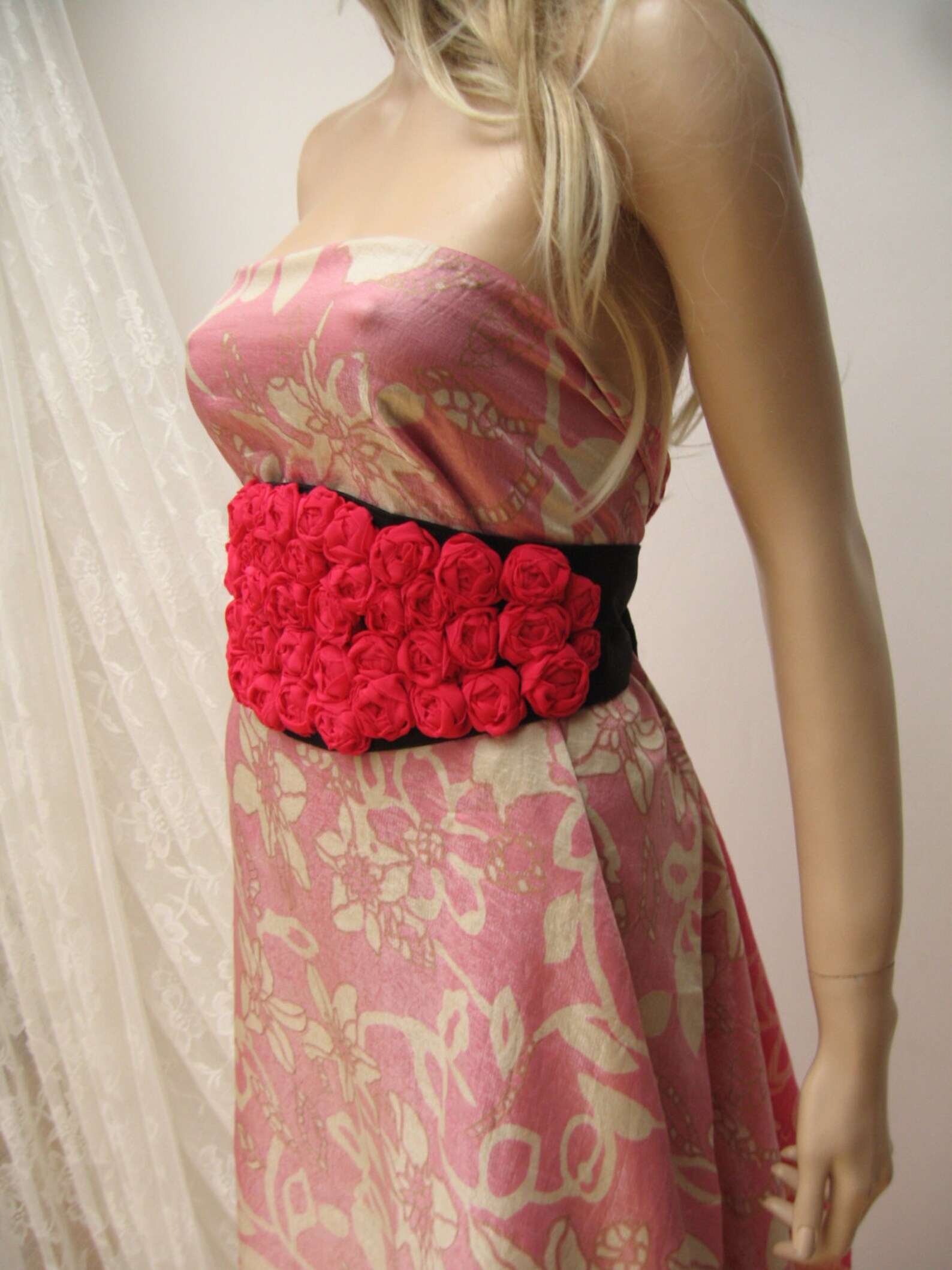 Roses Belt Romantic Obi Belt Hand Made Belt Art Belt Gypsy - Etsy