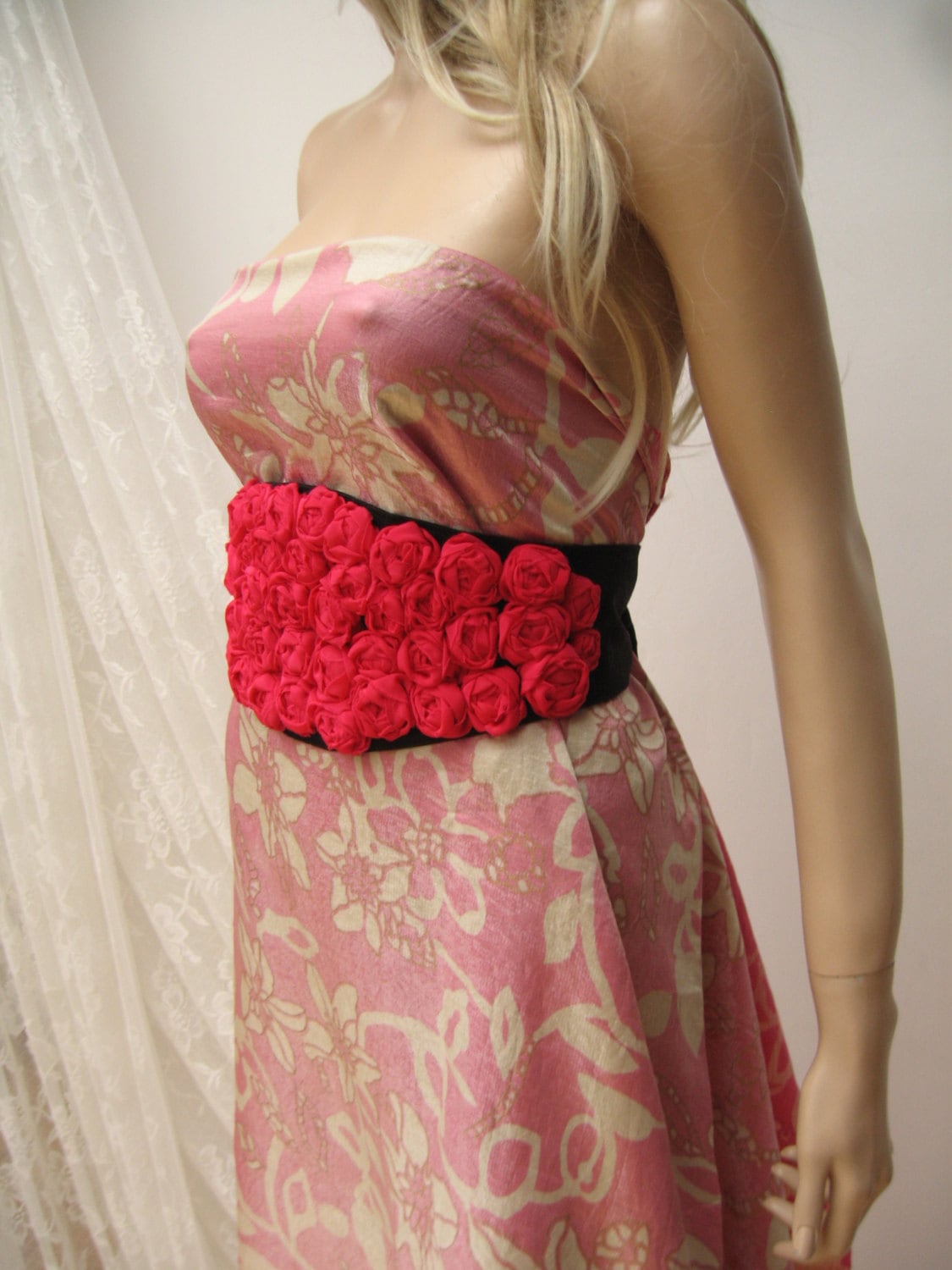 Roses Belt Romantic Obi Belt Hand Made Belt Art Belt Gypsy - Etsy