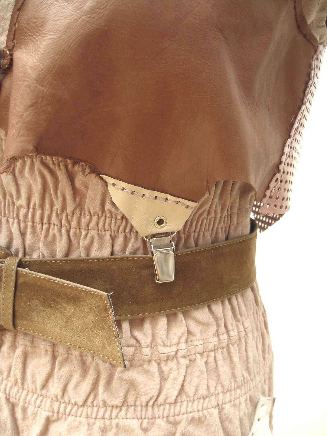 Leather Set Post Apocalyptic Inspired Dress Collage Reworked - Etsy