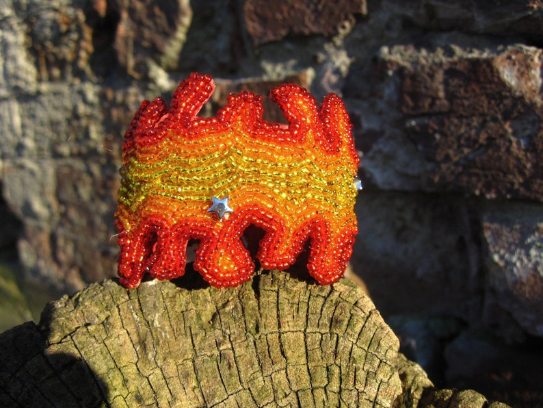 FIRE FIRE Wonderful Bead Embroidery Bracelet Wild and - Etsy