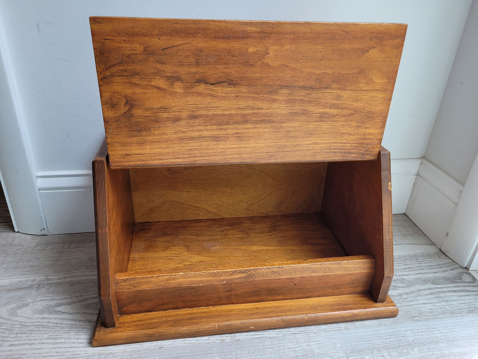 Vintage Bread Box Wood Bread Box Wood Kitchen Counter Storage for Bread ...