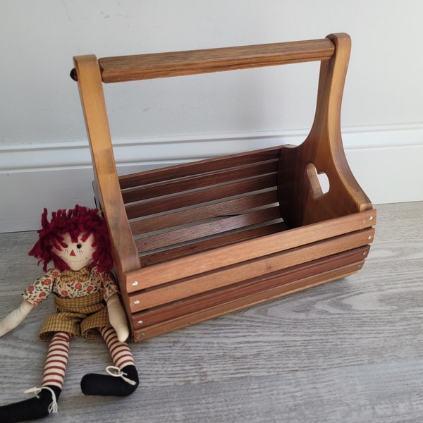 Wood Slat Basket - Etsy