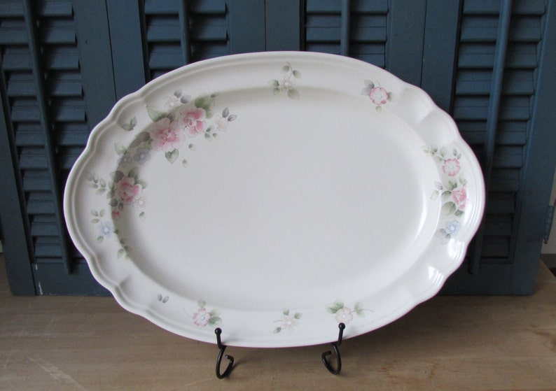 Pfaltzgraff Tea Rose Platters Oval Serving Trays Vintage | Etsy