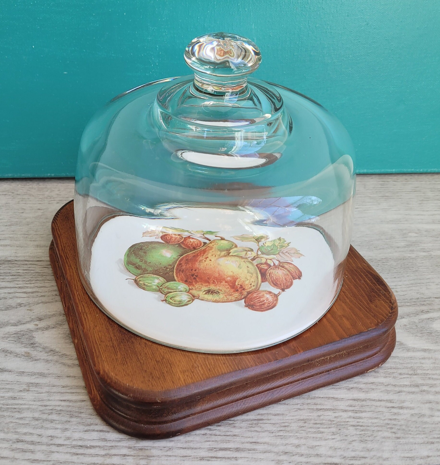 Cheese Board With Glass Dome Lid Square Cheese Boards Dome - Etsy