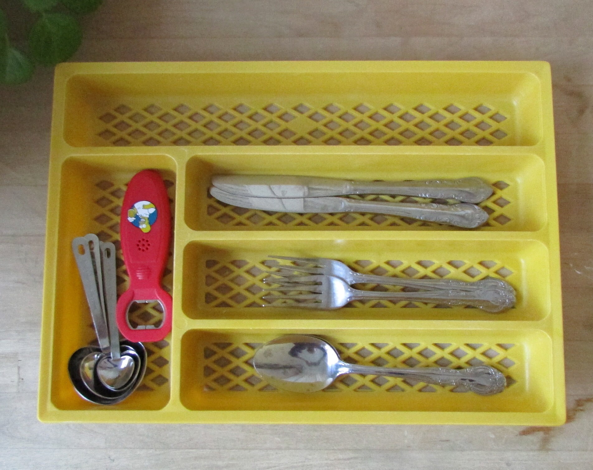 Cutlery Tray Yellow Plastic Trays Drawer Organizers Craft | Etsy