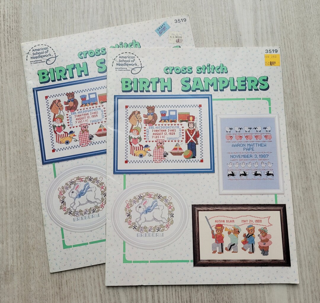 Birth Samplers for Baby Cross Stitch Booklet - Counted Cross Stitch ...