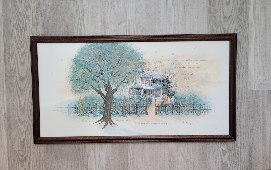 Vintage D Morgan Art-let Us Guide Our Children With Wisdom...large ...