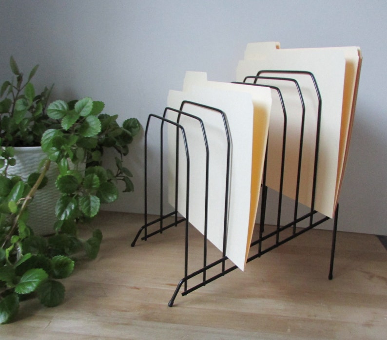 File holders desk office organizers wire LP Storage racks | Etsy