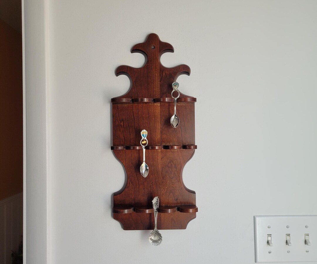 Spoon Rack Vintage Wood Spoon Racks Wall Decor Spoon Display Farmhouse ...