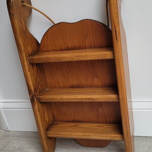 Vintage Wood Shelf - Sled Shaped Shelf Wood Shelves Displays Wall Decor ...