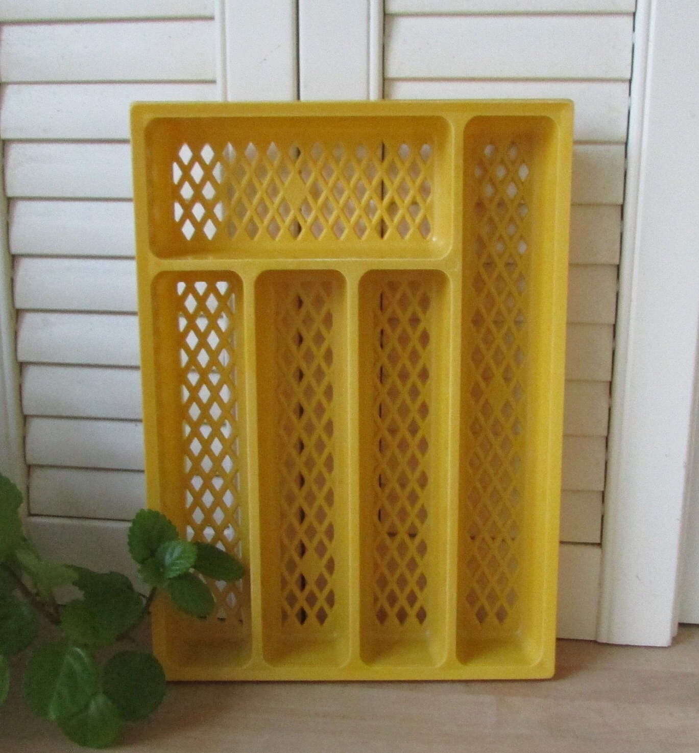 Cutlery Tray Yellow Plastic Trays Drawer Organizers Craft | Etsy