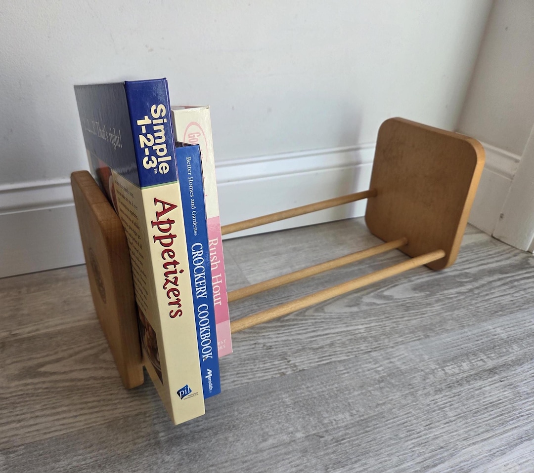 Vintage Napa Valley Wooden Book Rack Tabletop Book Racks Vintage Book ...