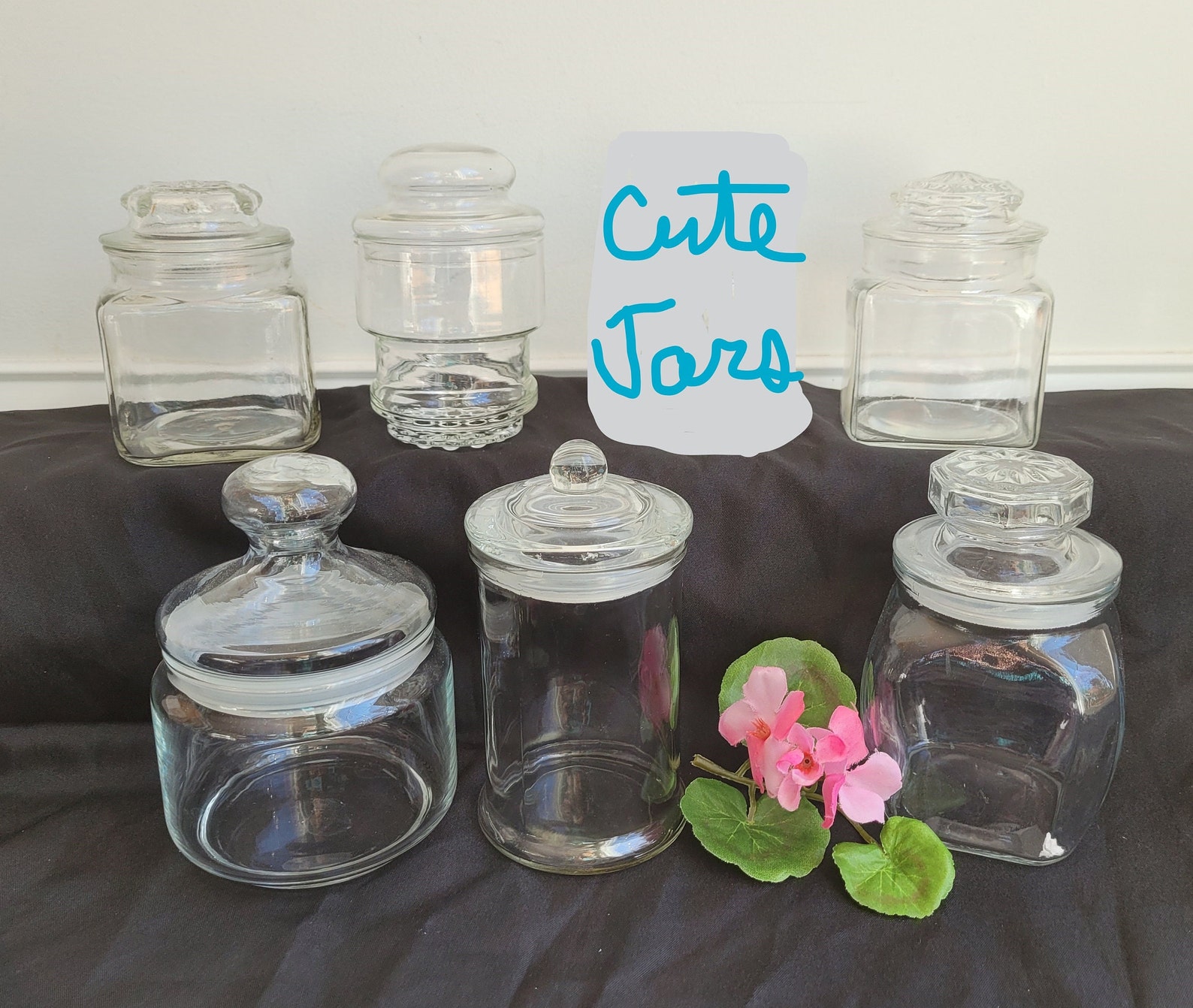 Glass Jars Candy Jars With Lids Vintage Jars Display Jars - Etsy