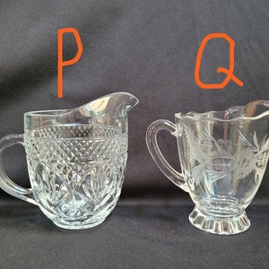 Small Pitchers - CHOOSE ONE - Glass Pitchers CREAMERS Vintage Creamers ...