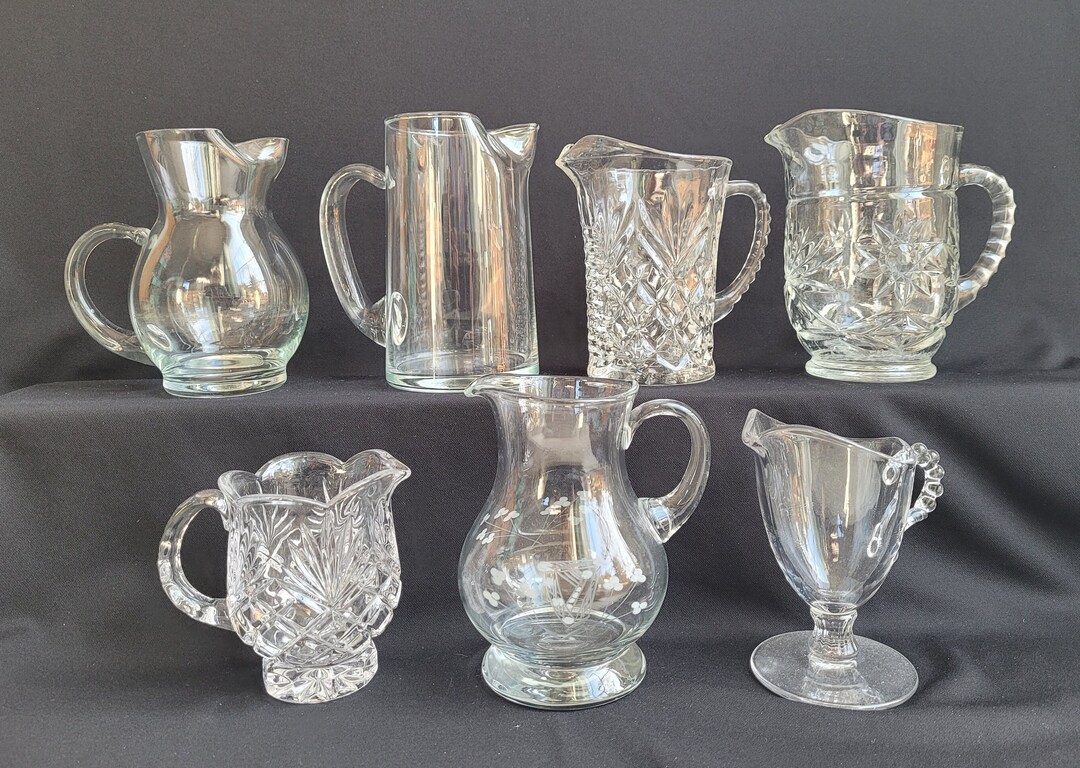 Small Pitchers - CHOOSE ONE - Glass Pitchers CREAMERS Vintage Creamers ...