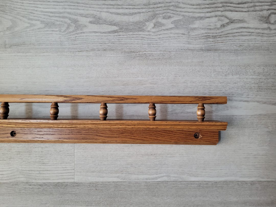 3 FOOT Wood Shelf Plate Groove Display Shelf Wall Decor Vintage Display ...