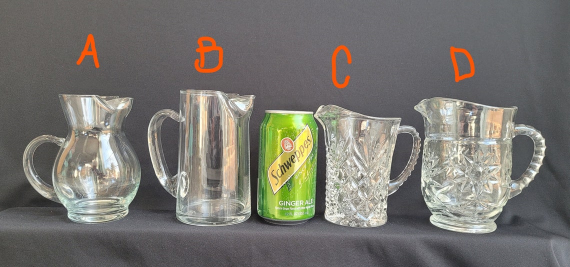 Small Pitchers - CHOOSE ONE - Glass Pitchers CREAMERS Vintage Creamers ...